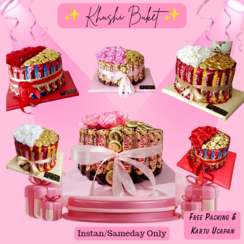 Jual Buket Bucket Hampers Hadiah Cake Cokelat Cake Tower Premium ...