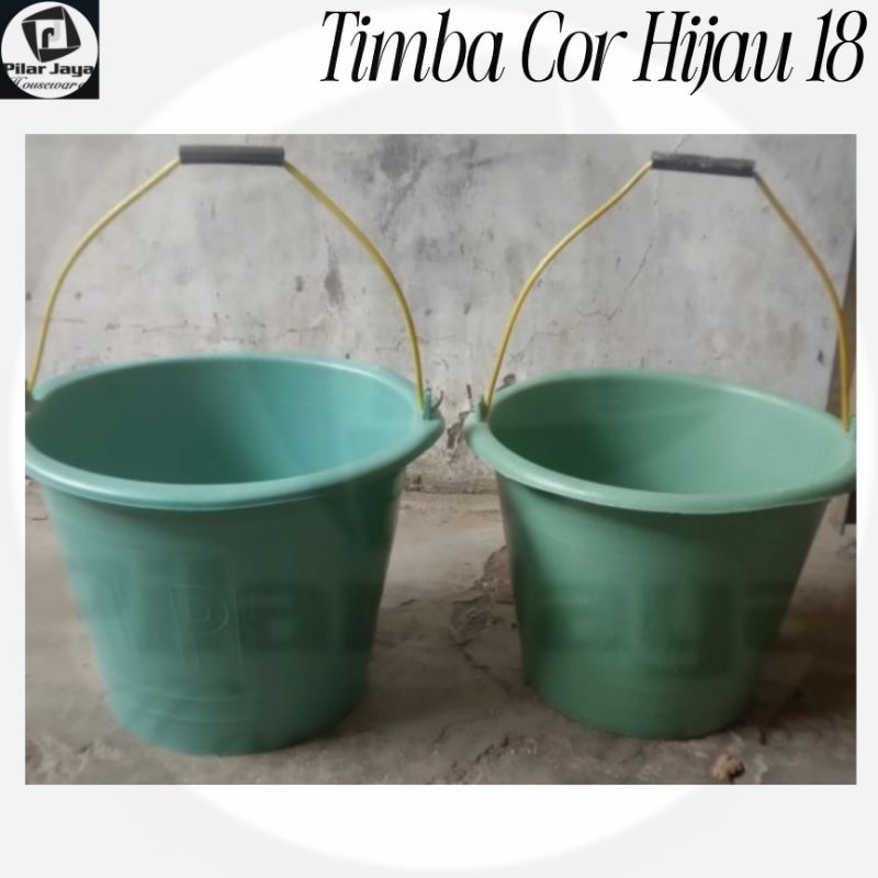 Jual Ember Cor 18 Hijau semi karet | Shopee Indonesia