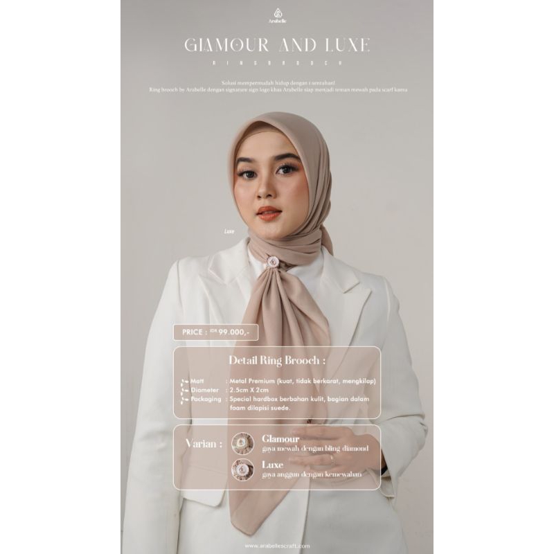 Jual Ring Brooch by Arabelle signature sign logo khas Arabelle gaya ...