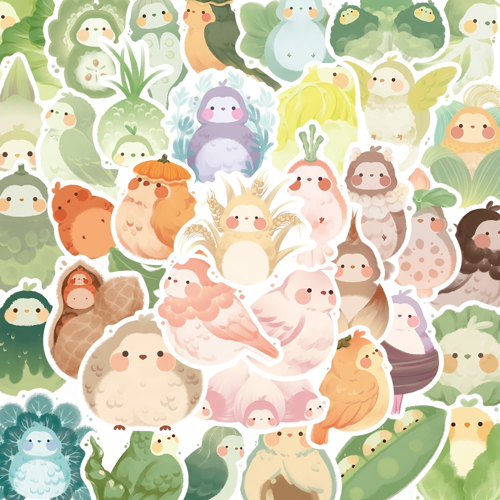 Jual Stiker Burung chubi chibi Sticker WaterProof Premium Isi 24 pcs ...