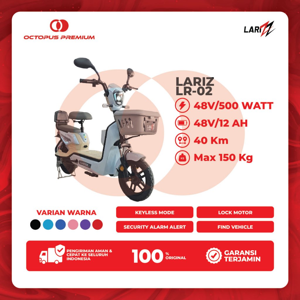 Jual Sepeda Listrik Dewasa Larizz LR 02 Original Resmi Bergaransi ...