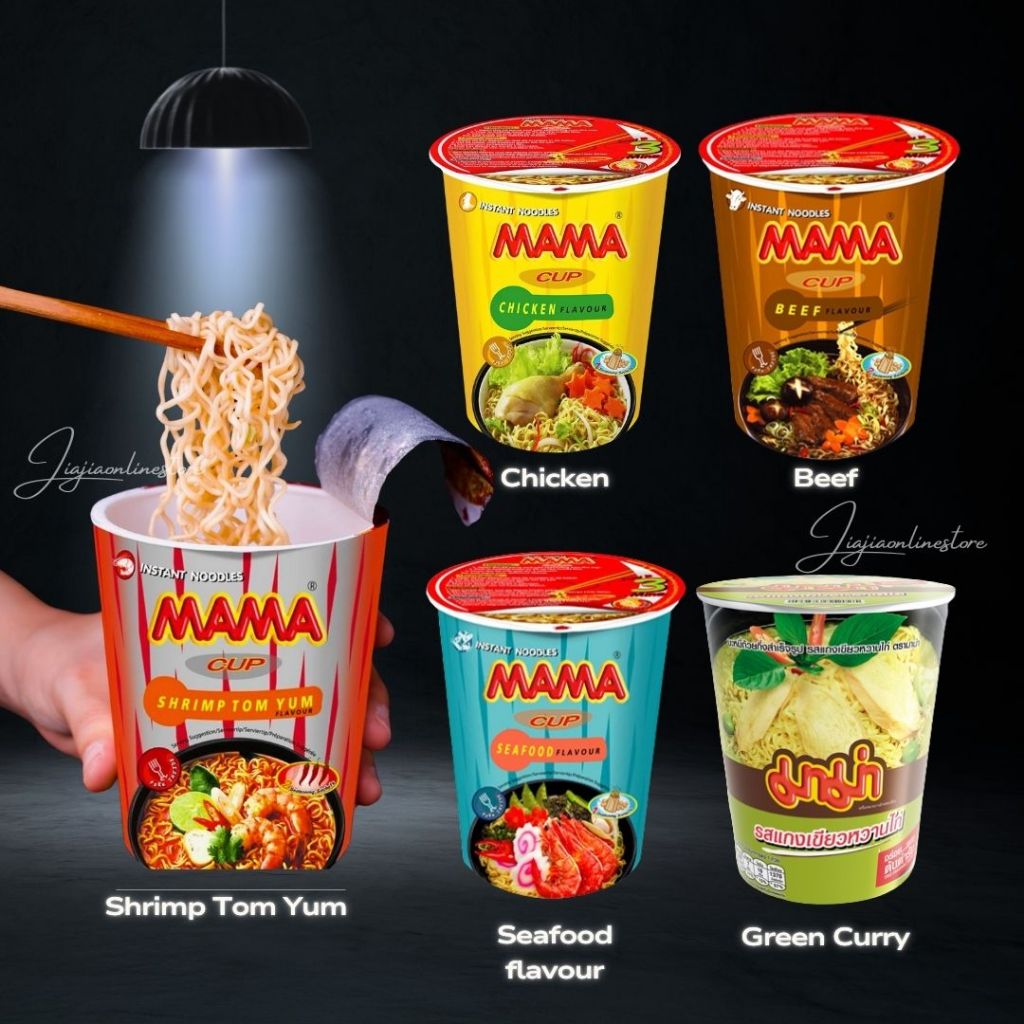 Jual Mama Cup Mie Instan Thailand Rasa Tomyam Mama Green Curry Thailand ...
