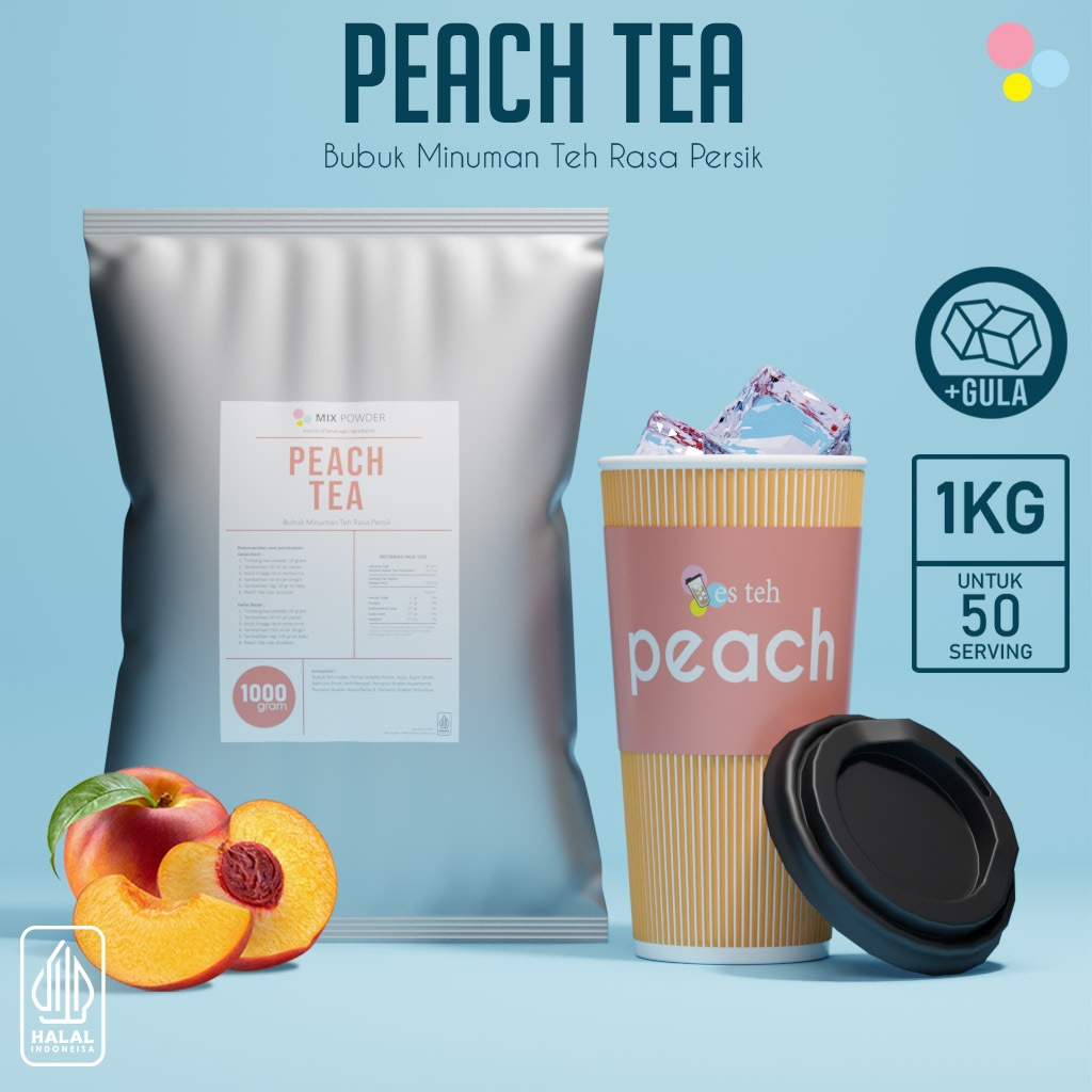 Jual PEACH TEA Serbuk Bubuk minuman teh rasa peach atau persik00 standar restoran bintang lima ...