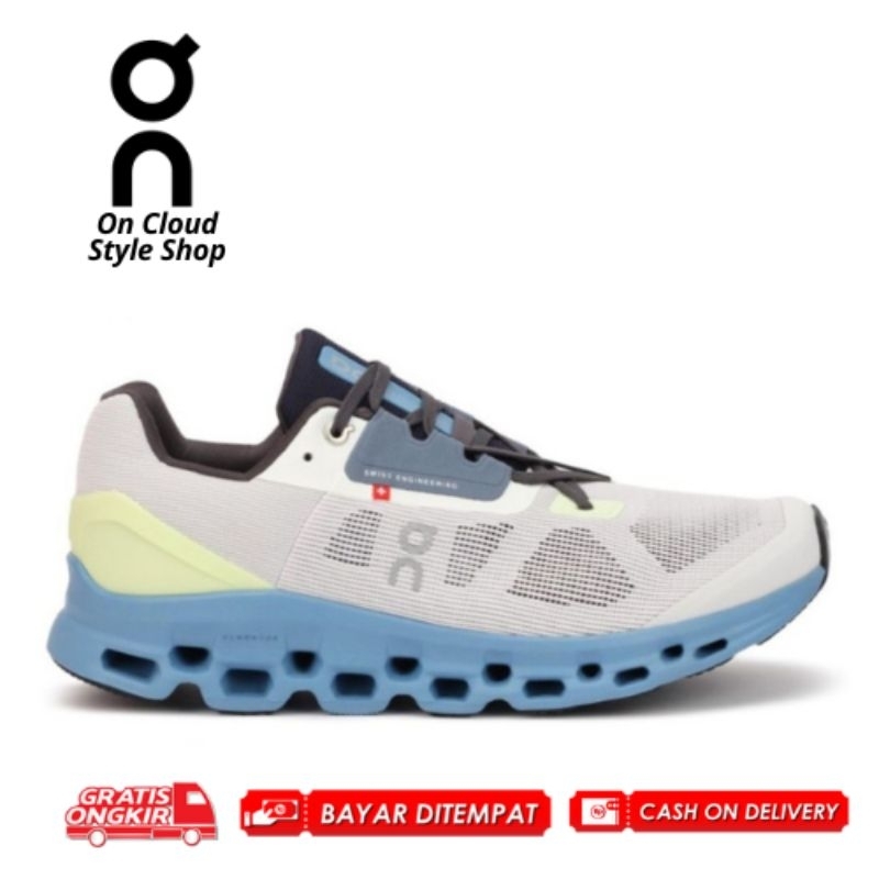 Jual On Cloud Stratus White Blue Shoes | Shopee Indonesia