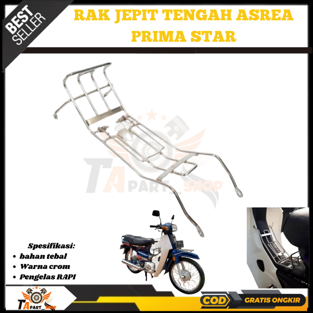 Jual Rak jepit kranjang begasi tengah motor Honda Astrea Prima Star ...