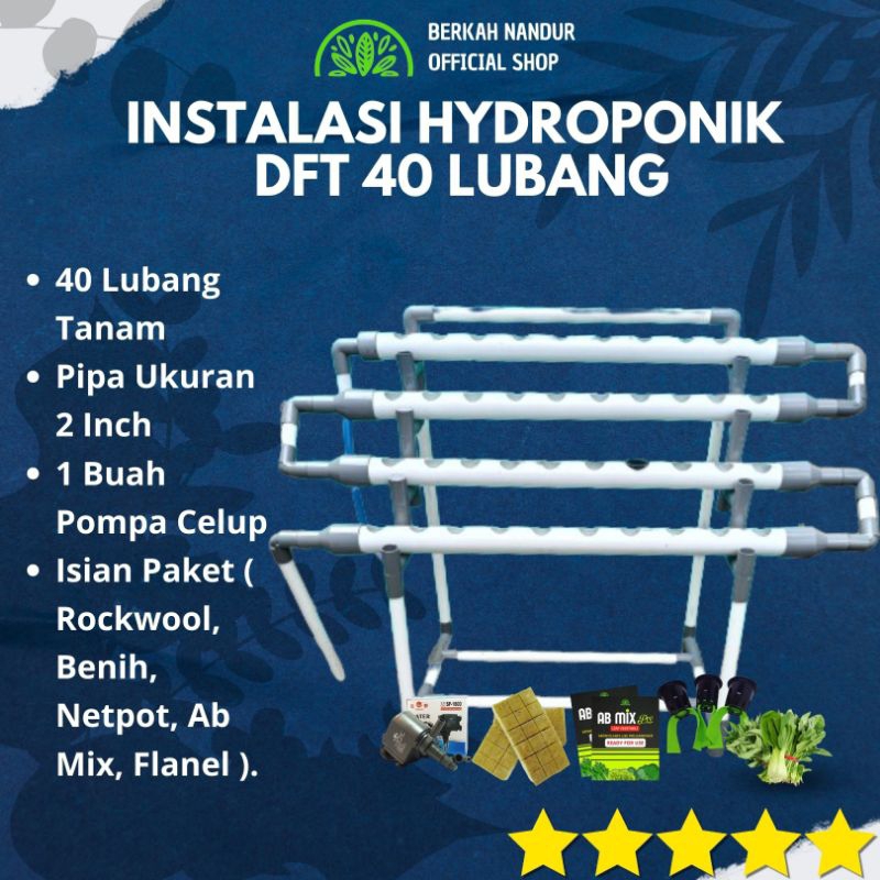 Jual Paket Instalasi Hidroponik 40 Lubang NFT DFT Hidroponik NFT Hidroponik DFT Hidroponik Set ...