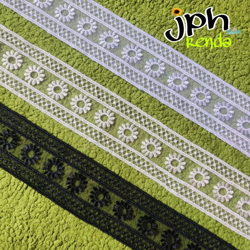 Jual Renda tile, renda tulle, renda bordir (per roll 15yard) | Shopee ...