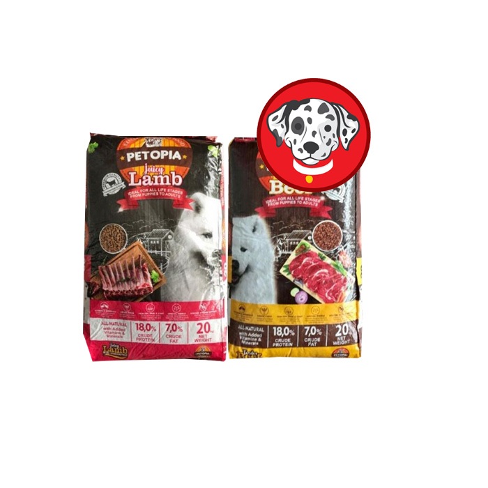 Jual MAKANAN ANJING PETOPIA BEEF & LAMB 20KG ( EKSPEDISI ) | Shopee ...