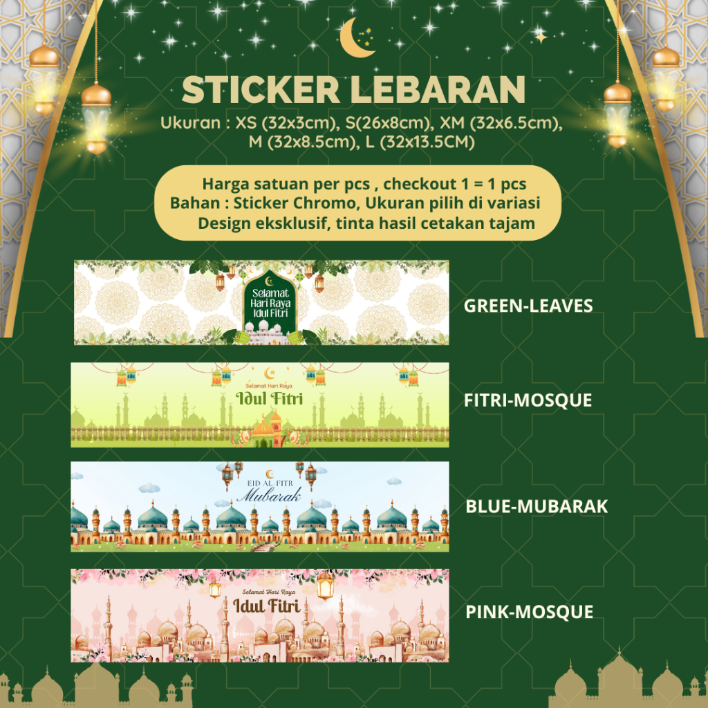 Jual Sticker Lebaran Stiker Toples Kue Lebaran 2025 Label Toples Idul ...