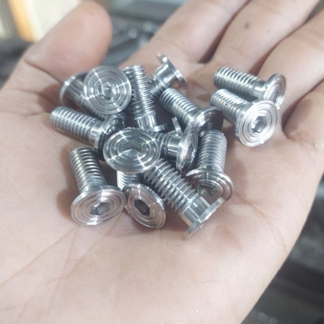 Jual BAUT L piringan Stenlis slim universal drat 12 panjang 2 cm | Shopee Indonesia