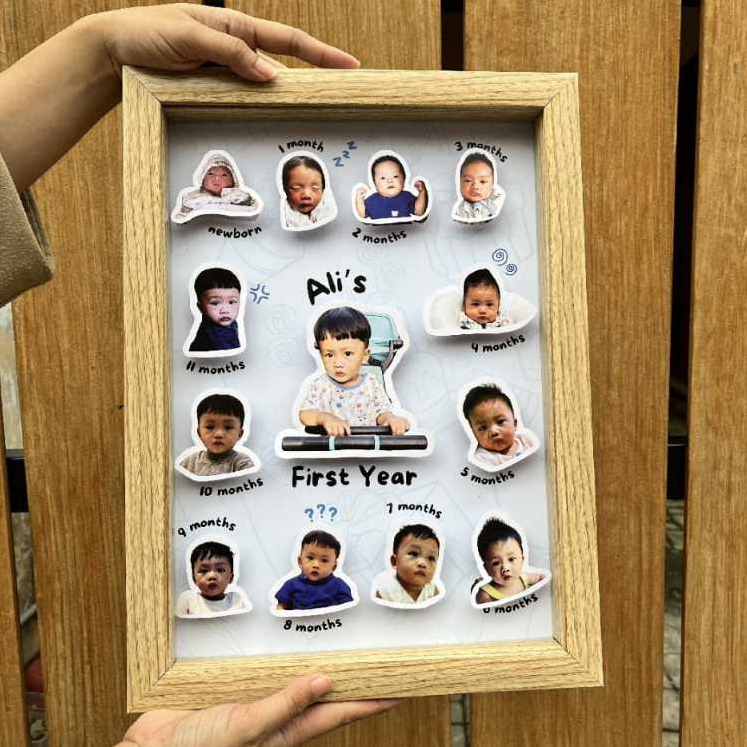 Jual MILESTONE foto bayi 0 12 | Frame kado unik bayi 1 tahun newborn ...