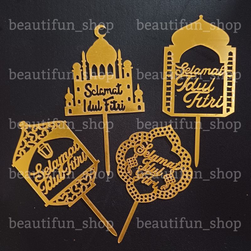 Jual Topper idul fitri lebaran cake topper idul fitri cake topper ...