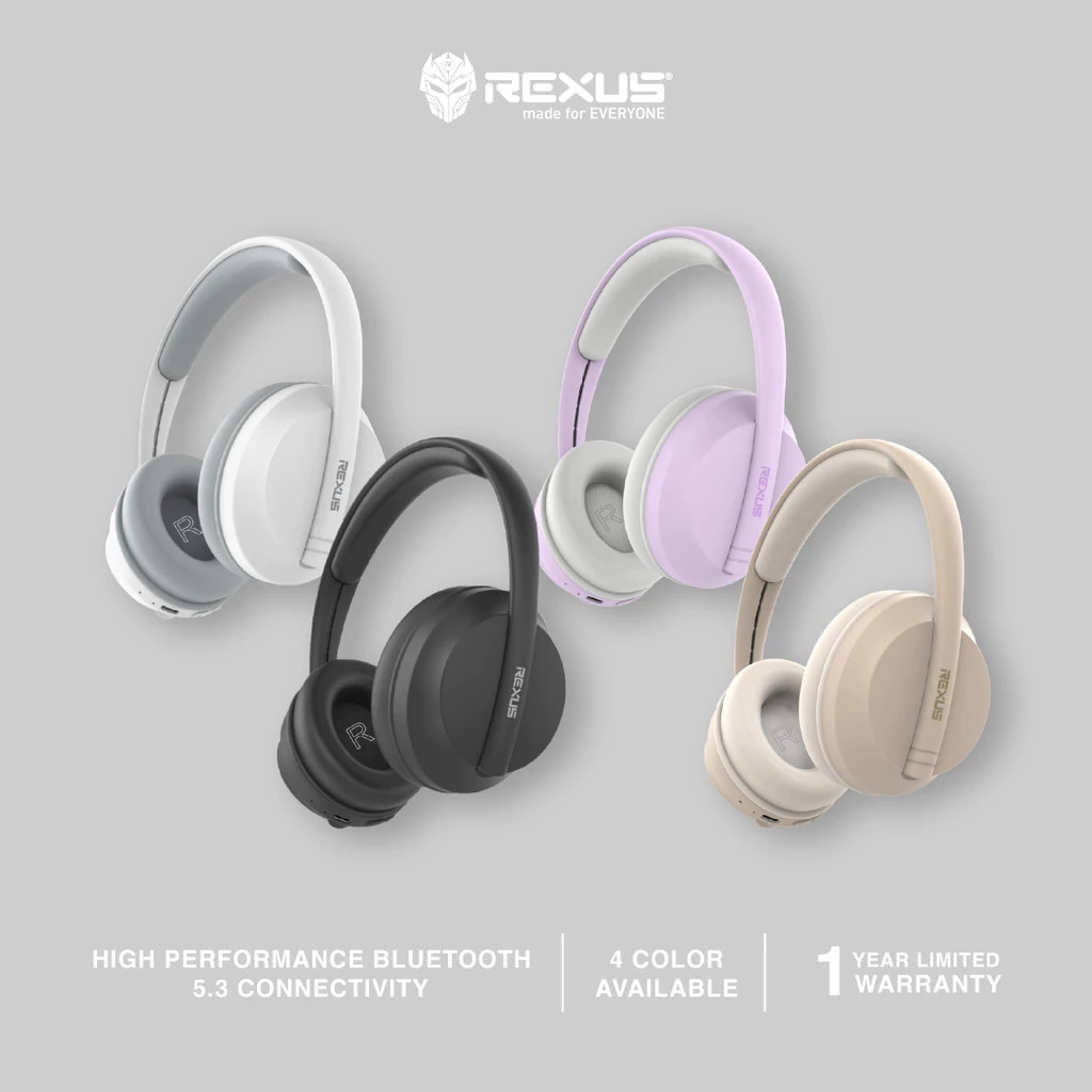 Jual Rexus BT7 Headset Bluetooth Wireless Over Ear Headphone V5.3 ...