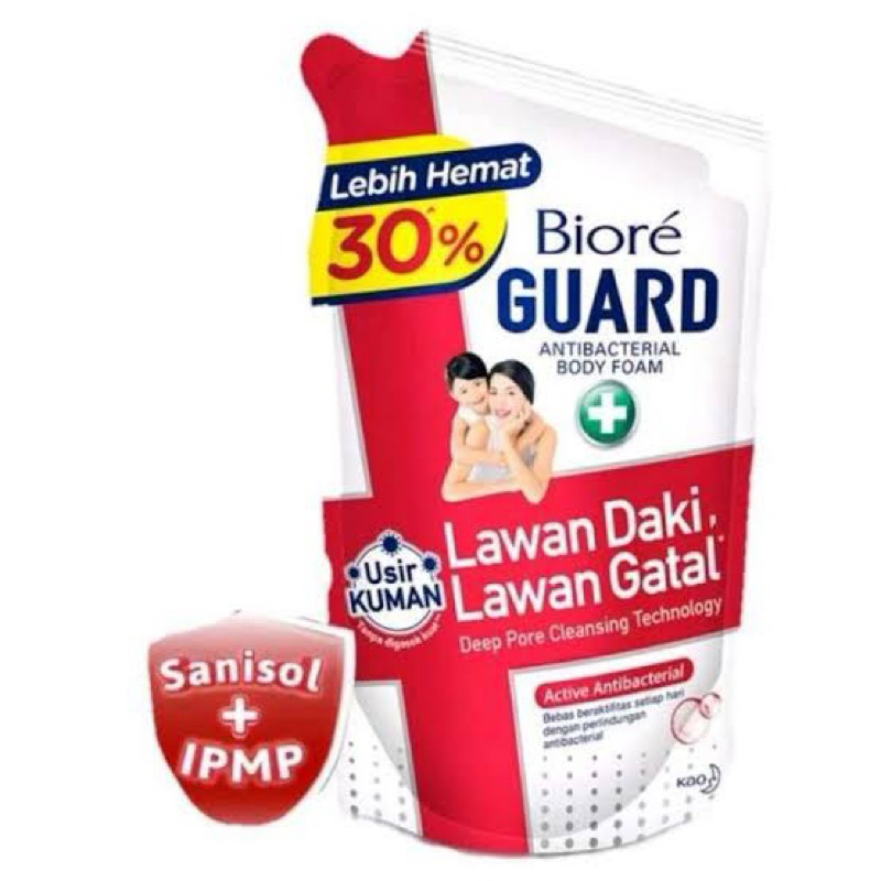 Jual Biore Guard Body Foam Warna MERAH Refill 800 ml | Shopee Indonesia