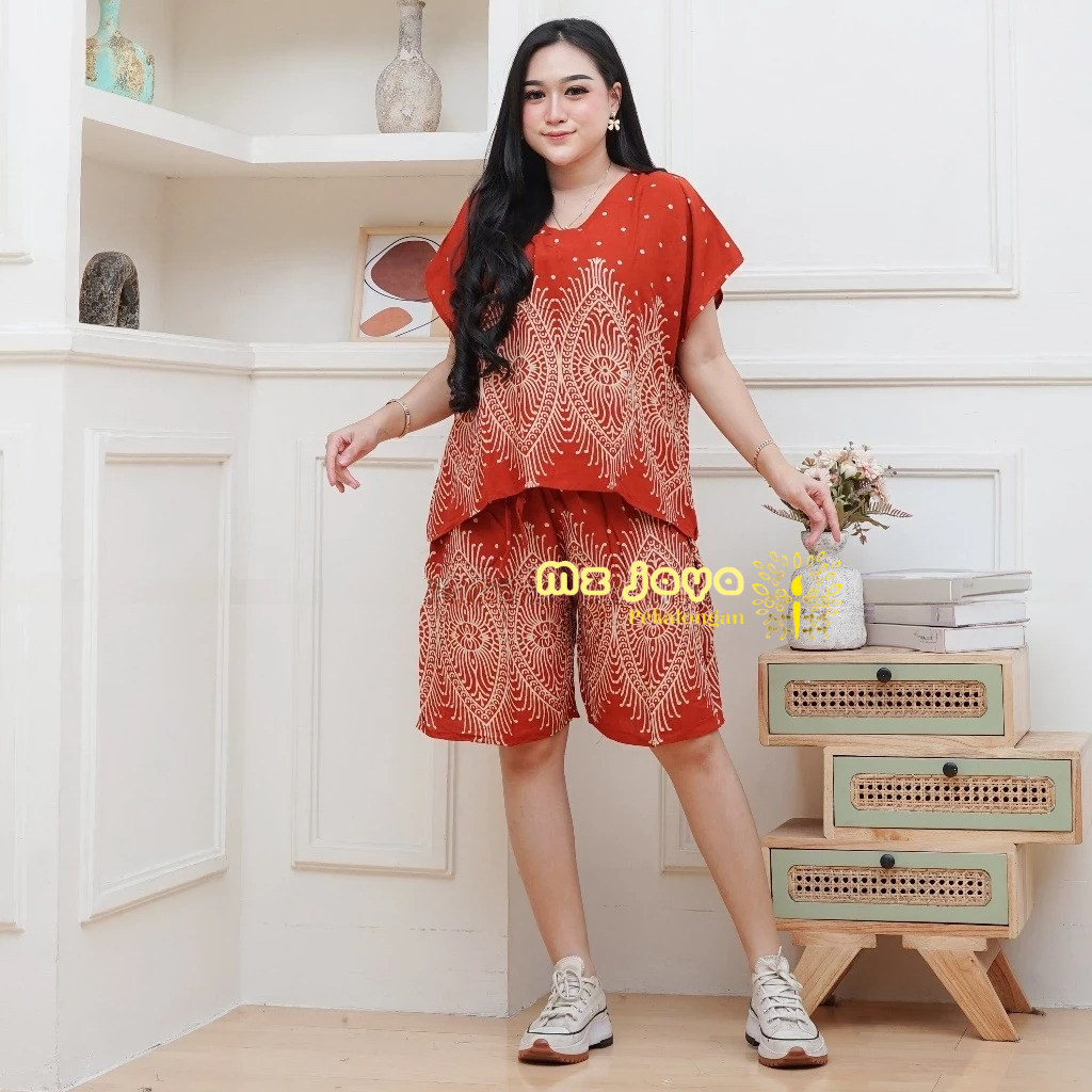 Jual Baju Tidur Wanita Celana Pendek Cringkle Airflow Premium One Set Jumbo Setelan Piyama ...