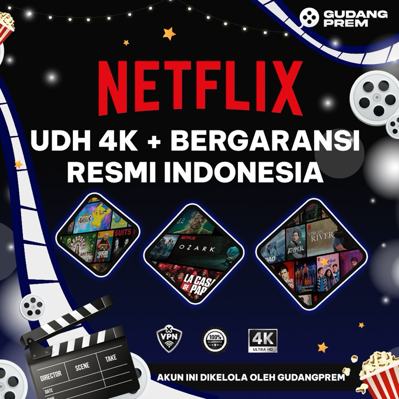 Jual NETFLIXX PREMIUM 1 - 3 BULAN FULL GAR no VPN | Shopee Indonesia