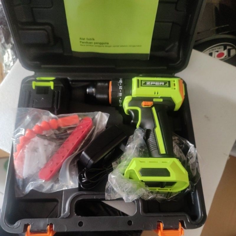 Jual ZPER Mesin Bor Cordless Drill Brushless Multifungsi 3 in 1 ...