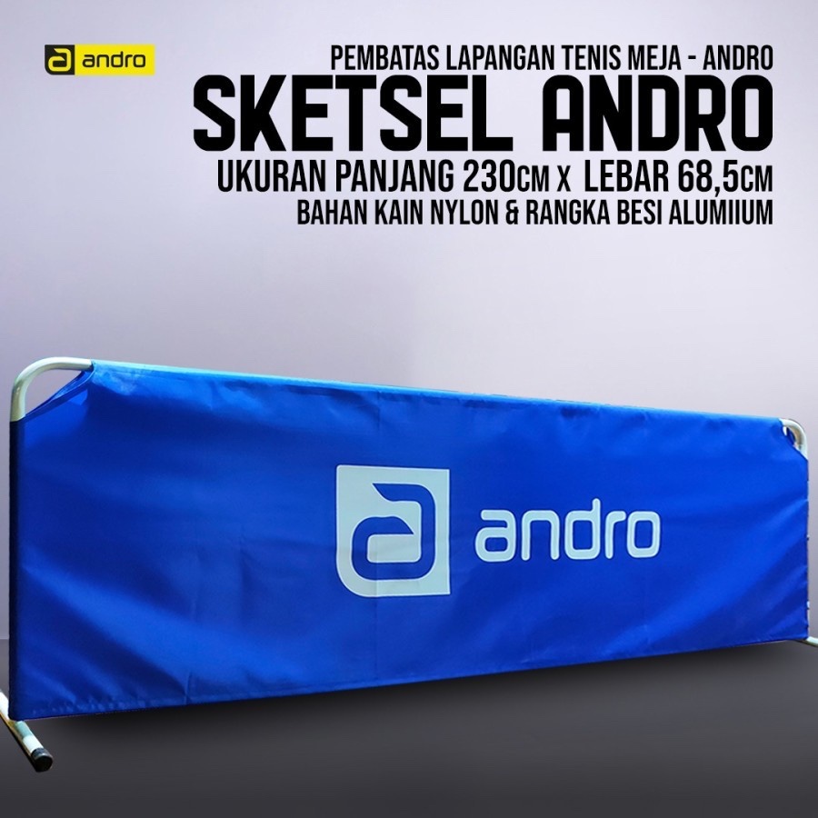 Jual Sketsel Pembatas Lapangan Tenis Meja Pingpong Andro Original ...