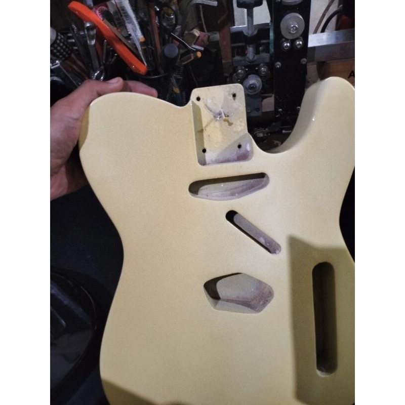 Jual body gitar fender telecaster cream sudah finishing cet | Shopee ...