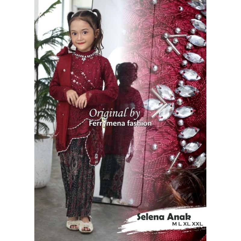 Jual BEST SELLER !! SETELAN DAN ATASAN BAJU KEBAYA SELENA BROKAT ANAK ...