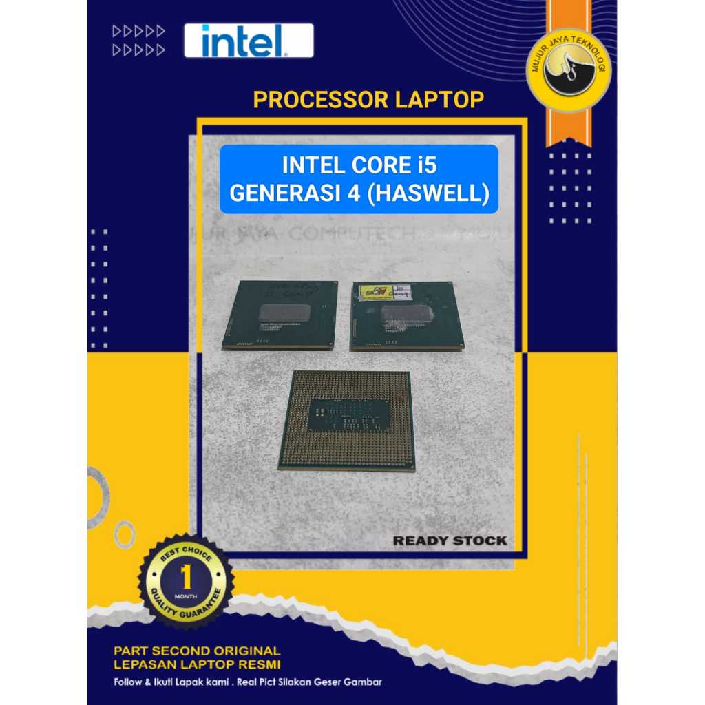 Jual Processor Prosesor Proc Laptop Intel® CORE I5 I5-4200M SR1HA Socket G4 Generasi 4 Haswell ...