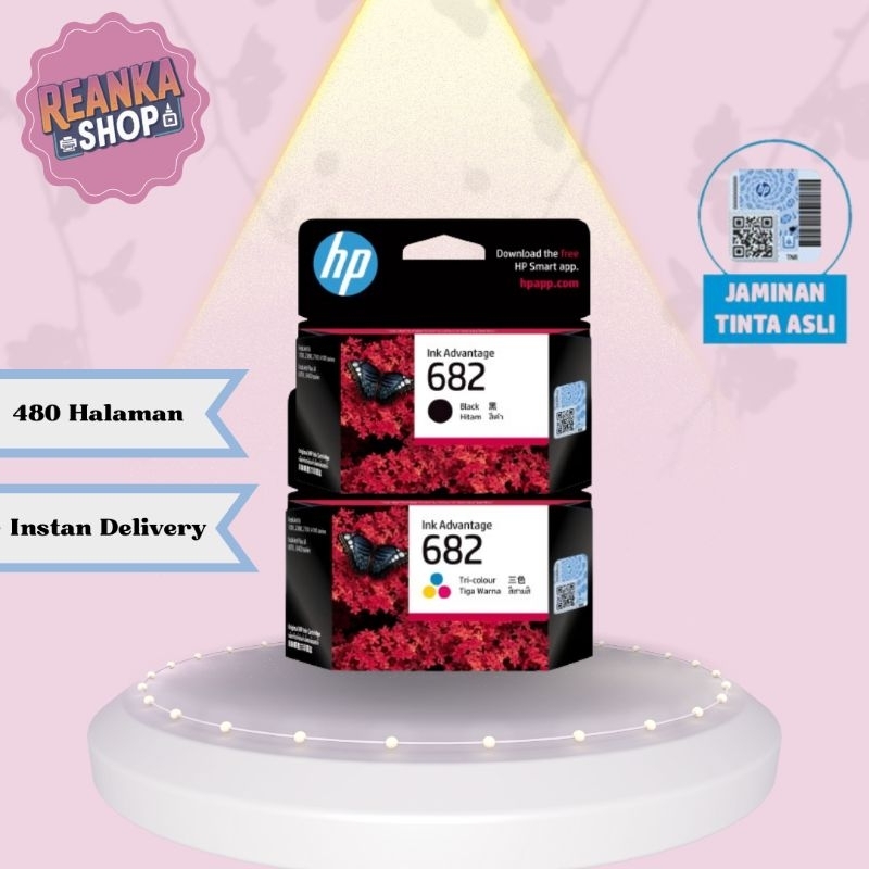 Jual HP Tinta 682 1 Set Black + Tri Colour Original Cartridge Tinta ...