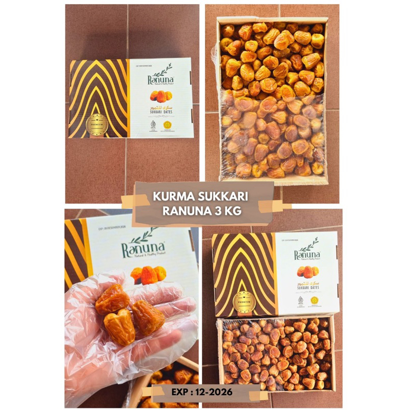 Jual KURMA SUKARI 3KG RANUNA PREMIUM / HC PREMIUM GRADE A & B / AL QASSIM 3Kg Kurma Sukari ...