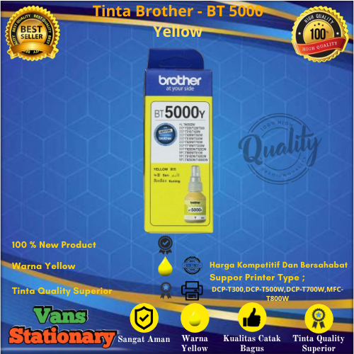 Jual Tinta Brother Brother BT5000 BT 5000 (Yellow) Printer Brother DCP ...