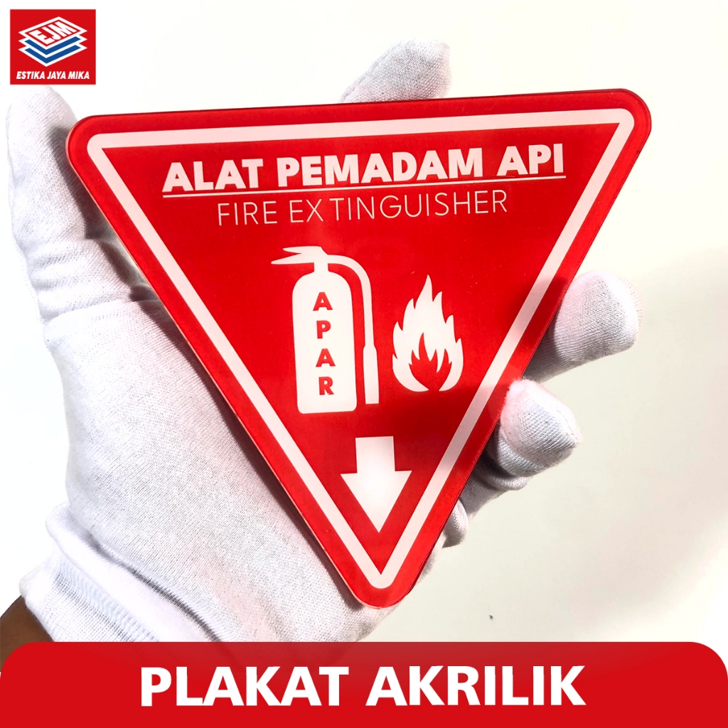 Jual Segitiga APAR Akrilik 3D / Rambu K3 Penunjuk Apar / Alat Pemadam ...