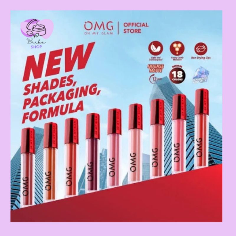 Jual [New Shade sd 27] OMG Oh My Glam Matte Kiss Lip Cream | Lipstik ...