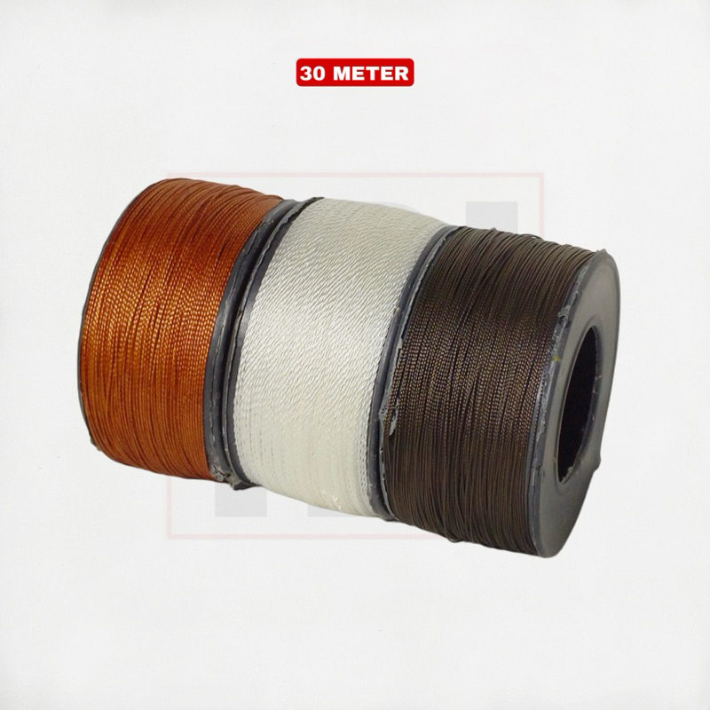 Jual Benang Nilon 30 Meter Benang Sol Hitam Coklat Putih | Shopee Indonesia