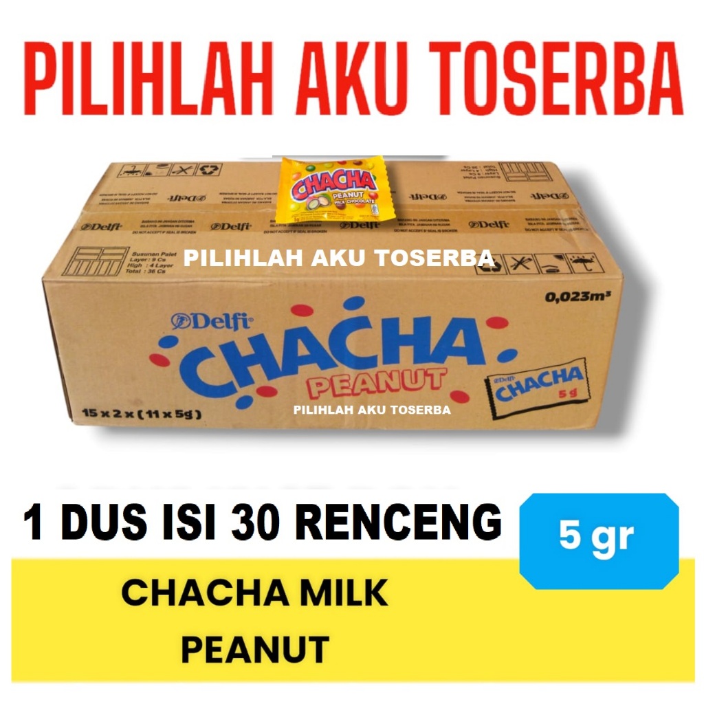 Jual CHACHA PEANUT Milk Chocolate 5 gram kemasan Renceng - ( HARGA 1 DUS ) | Shopee Indonesia