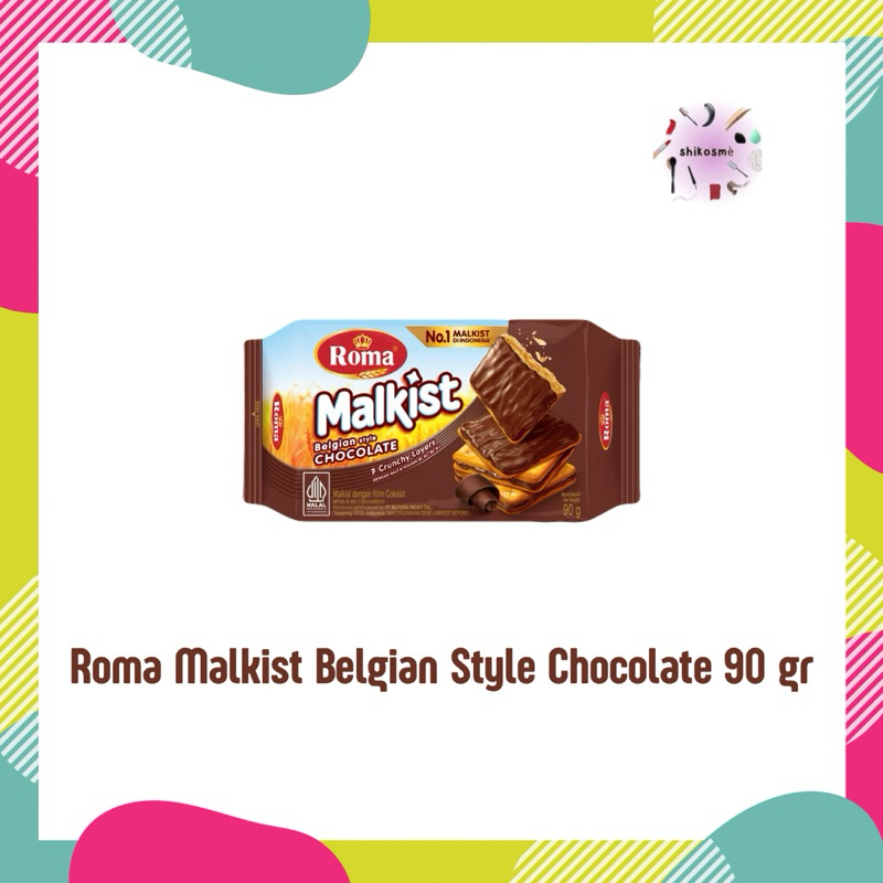 Jual Roma Crackers Malkist Belgian Chocolate Cokelat 90 gr | Shopee ...