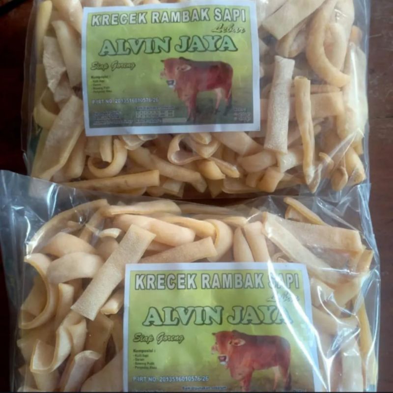Jual krecek kerupuk rambak kulit sapi cap alvin jaya 500 gr | Shopee ...