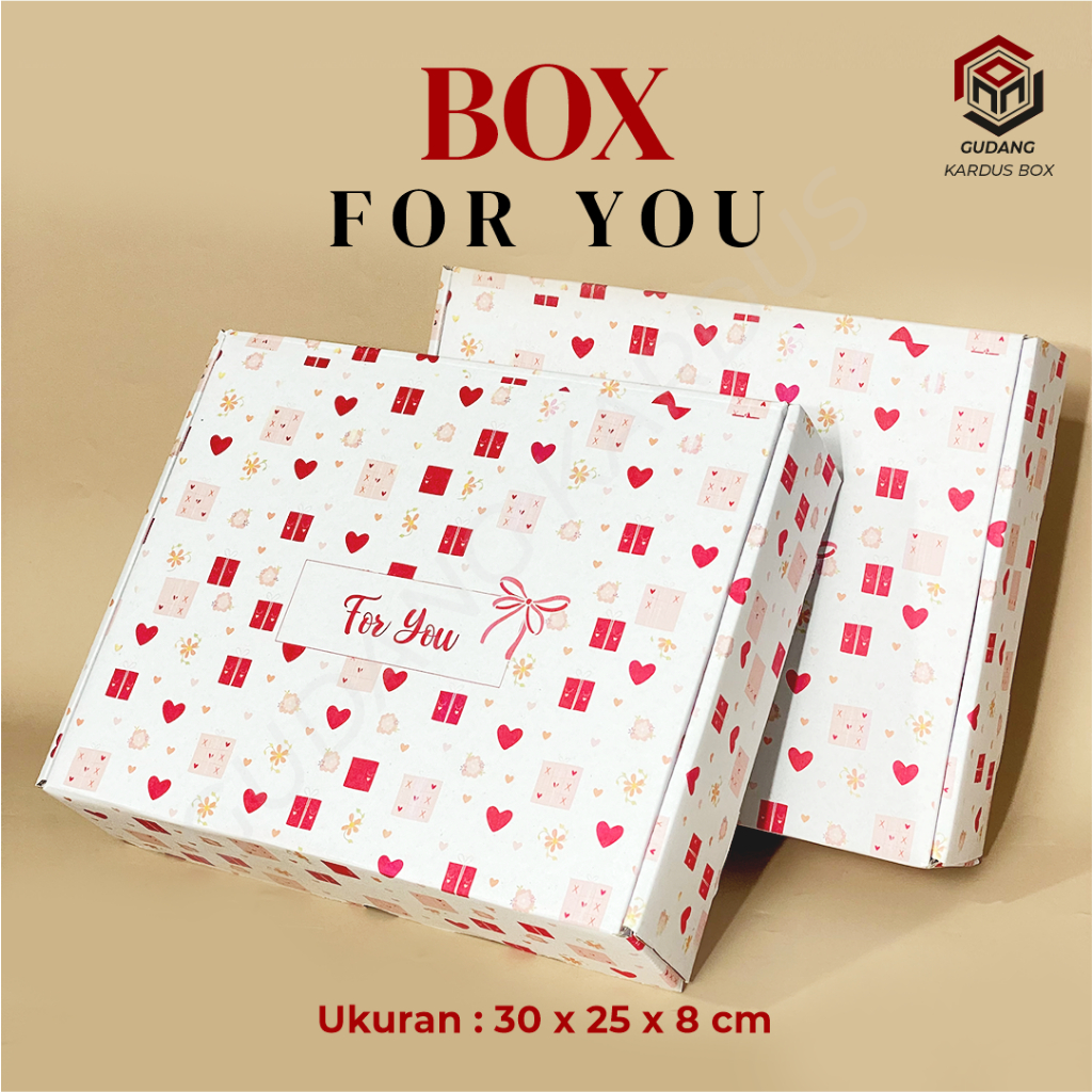 Jual BOX FOR YOU-KOTAK KADO/GIFT BOX LOVE/size 30 x 25 x 8 cm /BOX ...