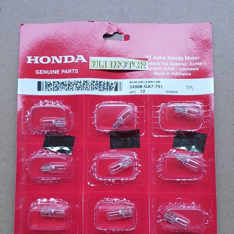 Jual Bohlam lampu kota honda T10 Senja putih 34908-GA7-701 HARGA 1 PCS ...