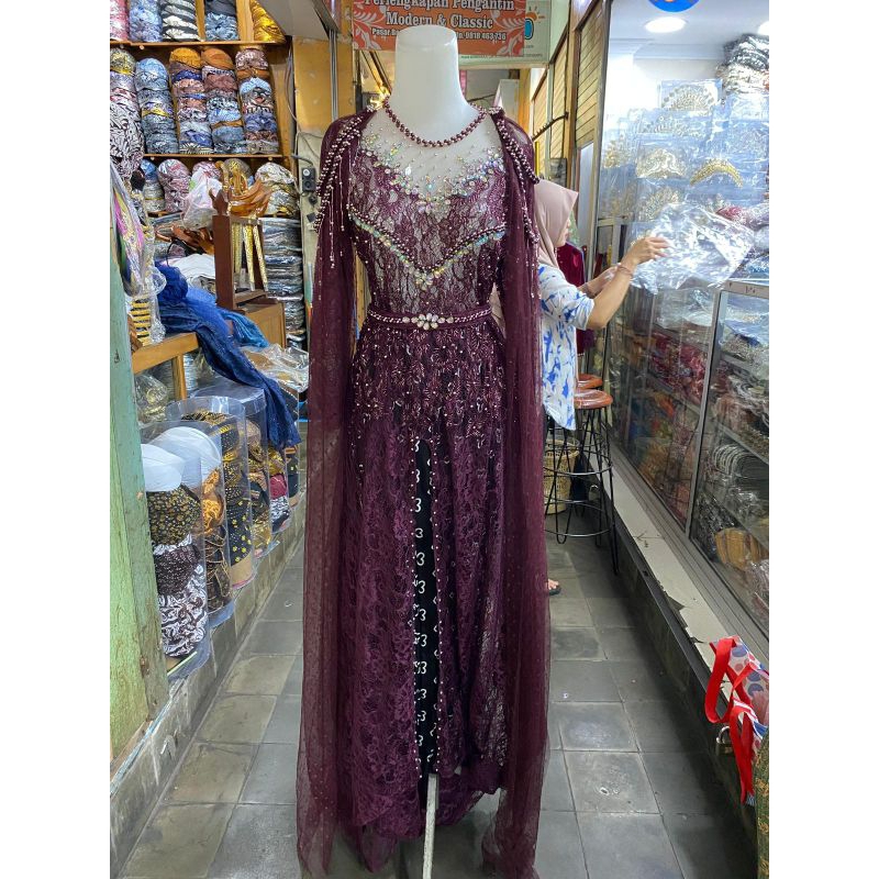 Jual kebaya gaun pengantin ekor | Shopee Indonesia