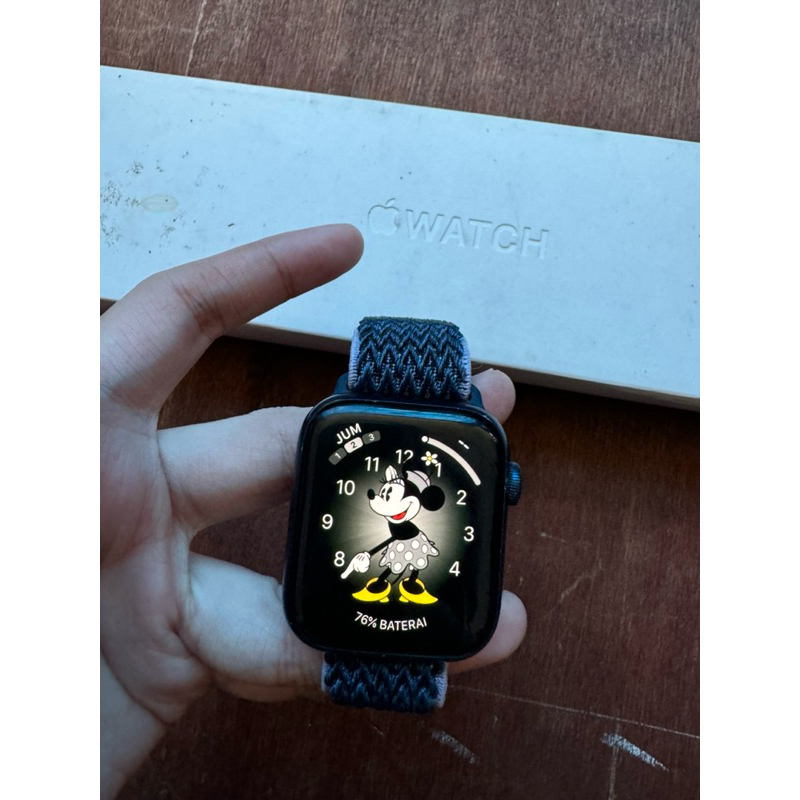 Jual PRELOVED apple watch series 6 IBOX 44mm ORIGINAL blue alluminium ...