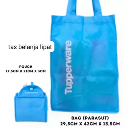 Jual TUPPERWARE Tas Belanja Lipat Tupperware Biru 29,5 x 42 x 15,5 cm ...