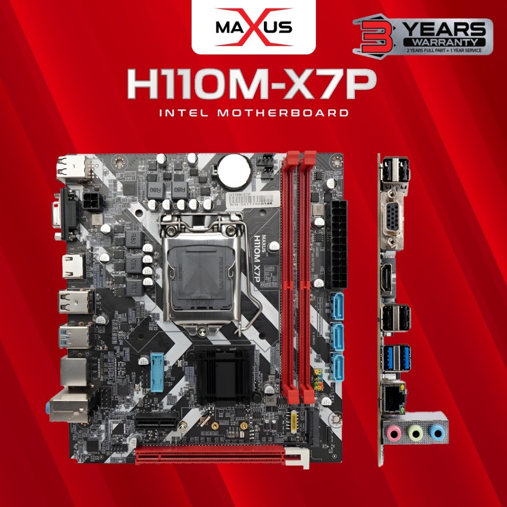 Jual Motherboard MAXUS H110 Socket LGA 1151 DDR4 Mainboard H110 INTEL ...
