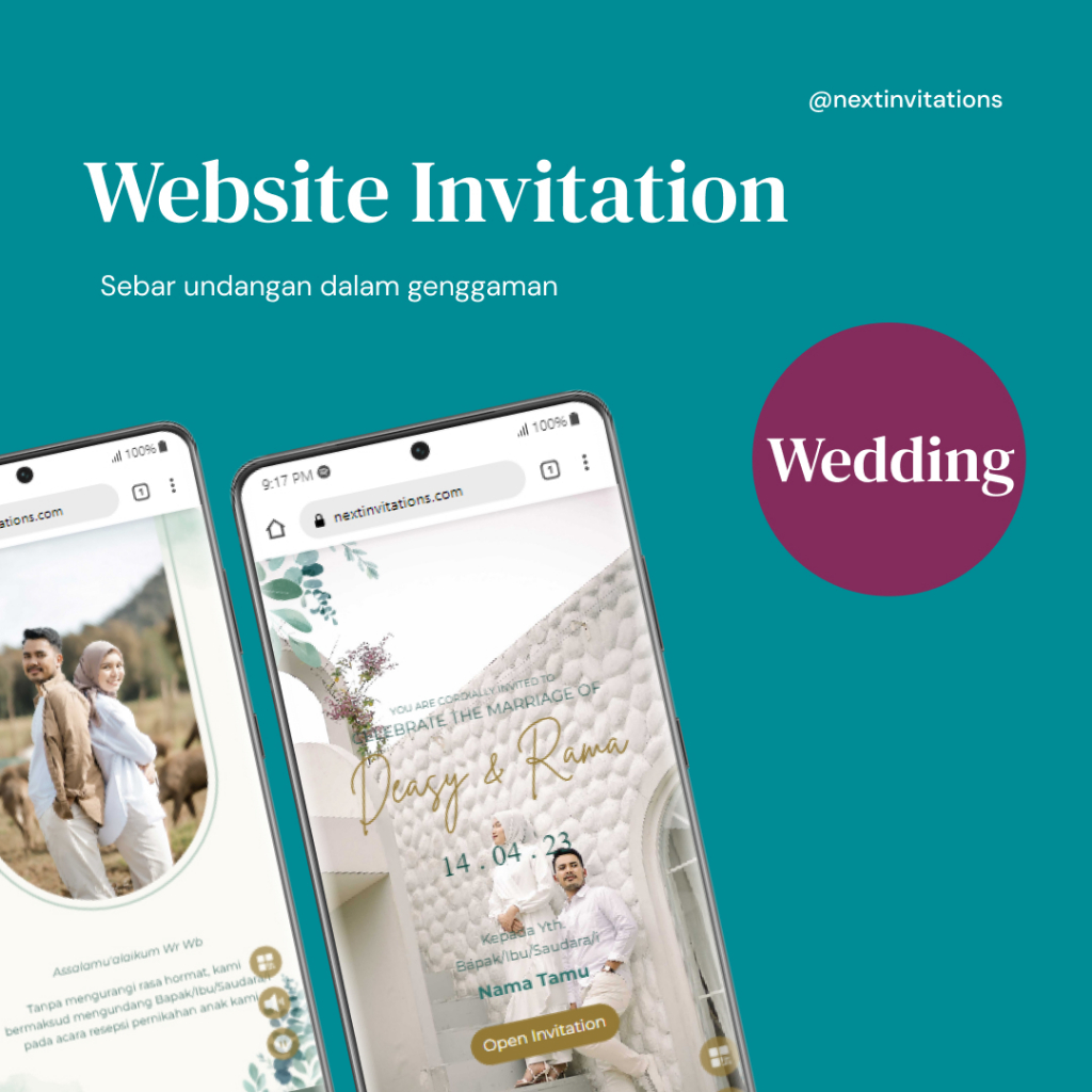 Jual Undangan Digital Website Pernikahan Tema Luxury | Undangan Digital ...
