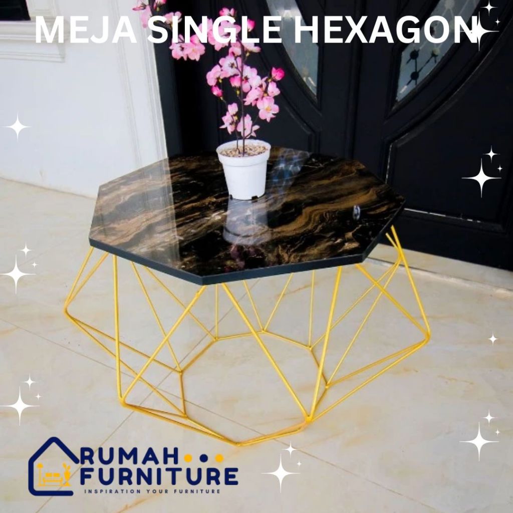 Jual Meja Tamu Hexagon / Meja Tamu Minimalis / Meja Sofa / Meja Teras ...