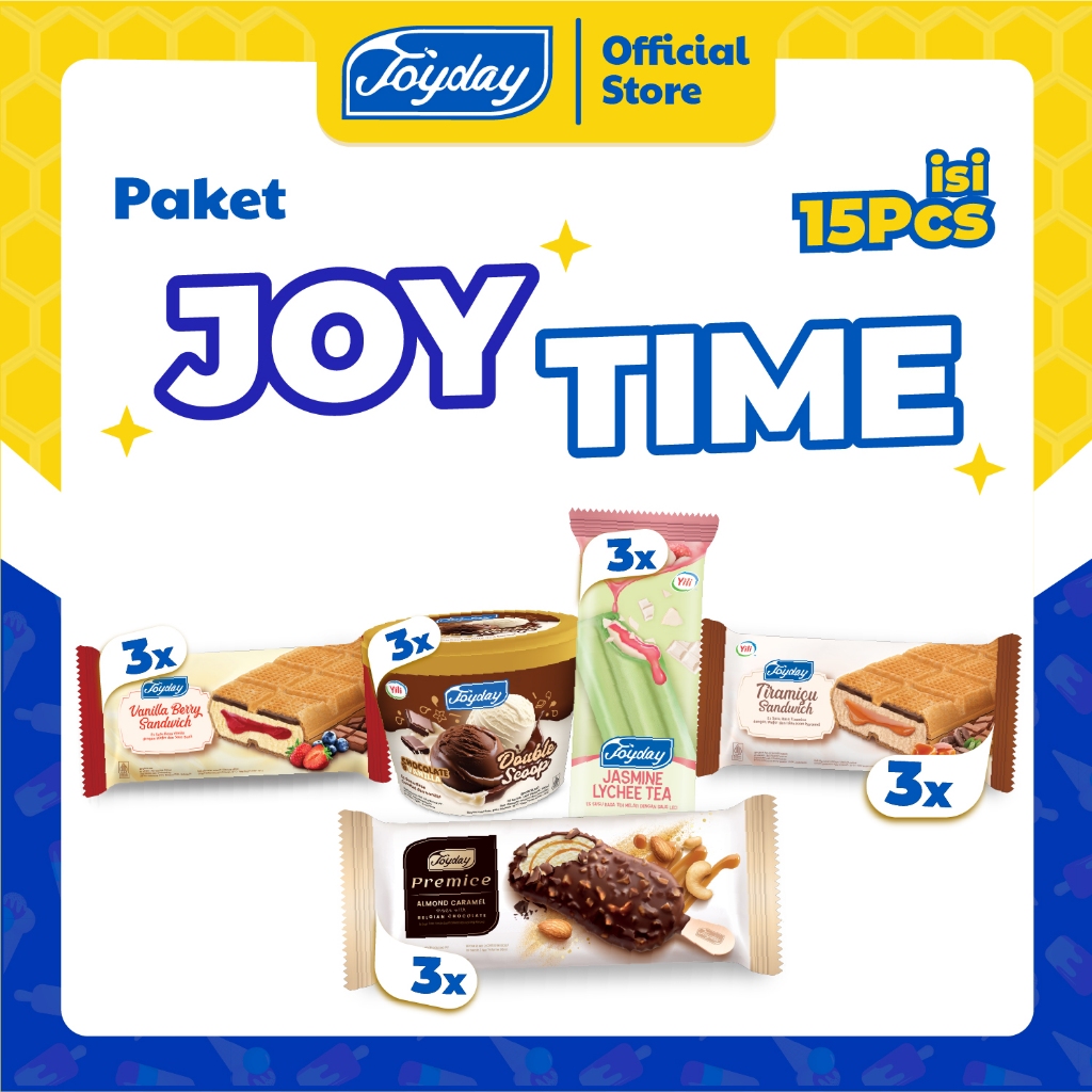 Jual Joyday Ice Cream PAKET JOY TIME - Isi 15 pcs Es Krim Mix | Shopee ...