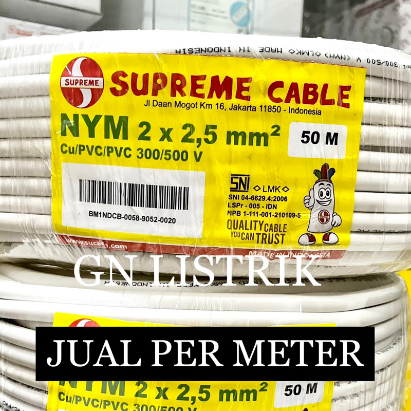 Jual [METERAN] Kabel Supreme 2x2,5 NYM SNI | Shopee Indonesia