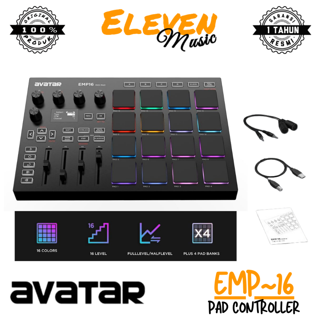 Jual Avatar EMP 16 Midi Pad Avatar EMP16 Launchpad Controller Original ...
