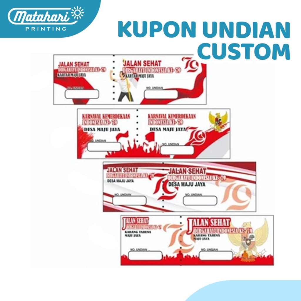 Jual Cetak kupon undian custom / kupon jalan sehat / karcis | Shopee ...