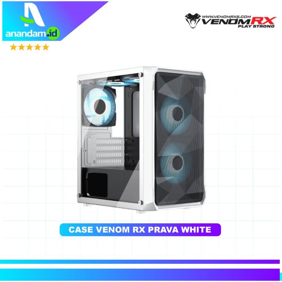 Jual Case / Casing CPU Venomrx Venom RX Prava White / Black - Putih ...