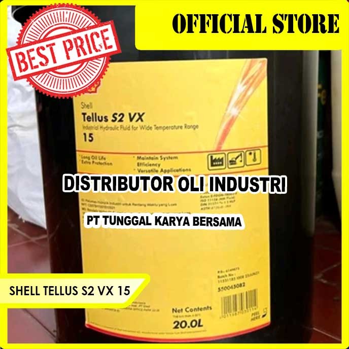 Jual SHELL TELLUS S2 VX 15 ( Ready Stock - 20 Liter ) | Shopee Indonesia