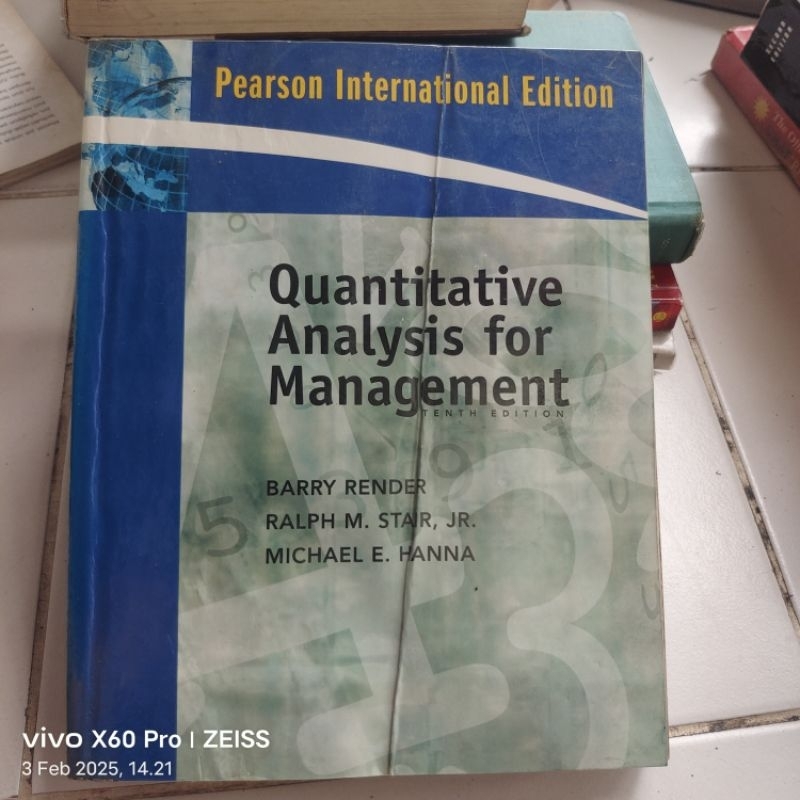 Jual BUKU QUANTITATIVE ANALYSIS FOR MANAGEMENT TENTH EDITION ...