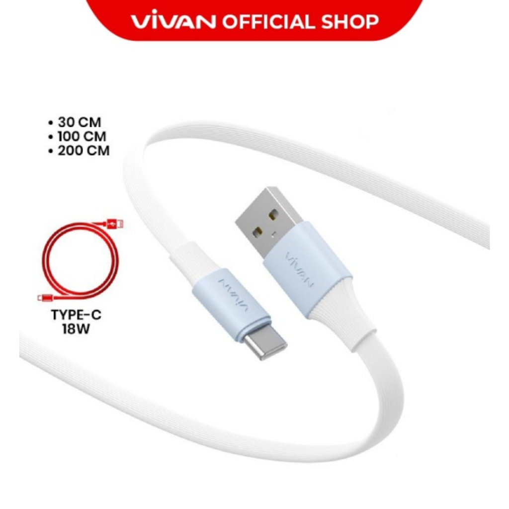 Jual VIVAN SC30 II / SC100 II / SC200 II Kabel Data Type C 18W | Shopee Indonesia